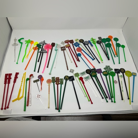 Dining | Vintage Assorted Swizzle Stirrer Cocktail Sticks 7 Pieces 80s ...